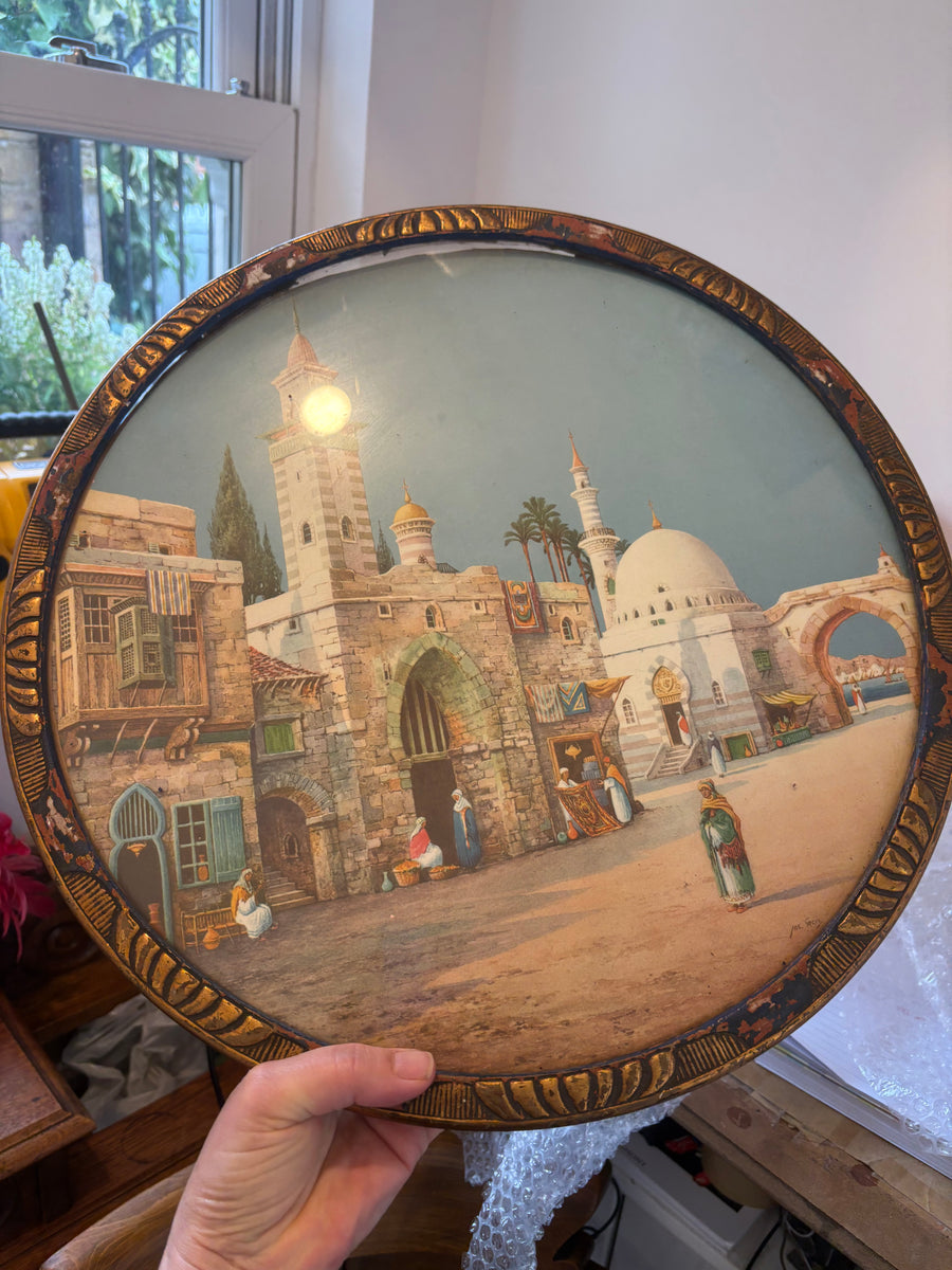 1920s Framed Lithograph – Arabic Street Scene by James Greig – 44cm ...