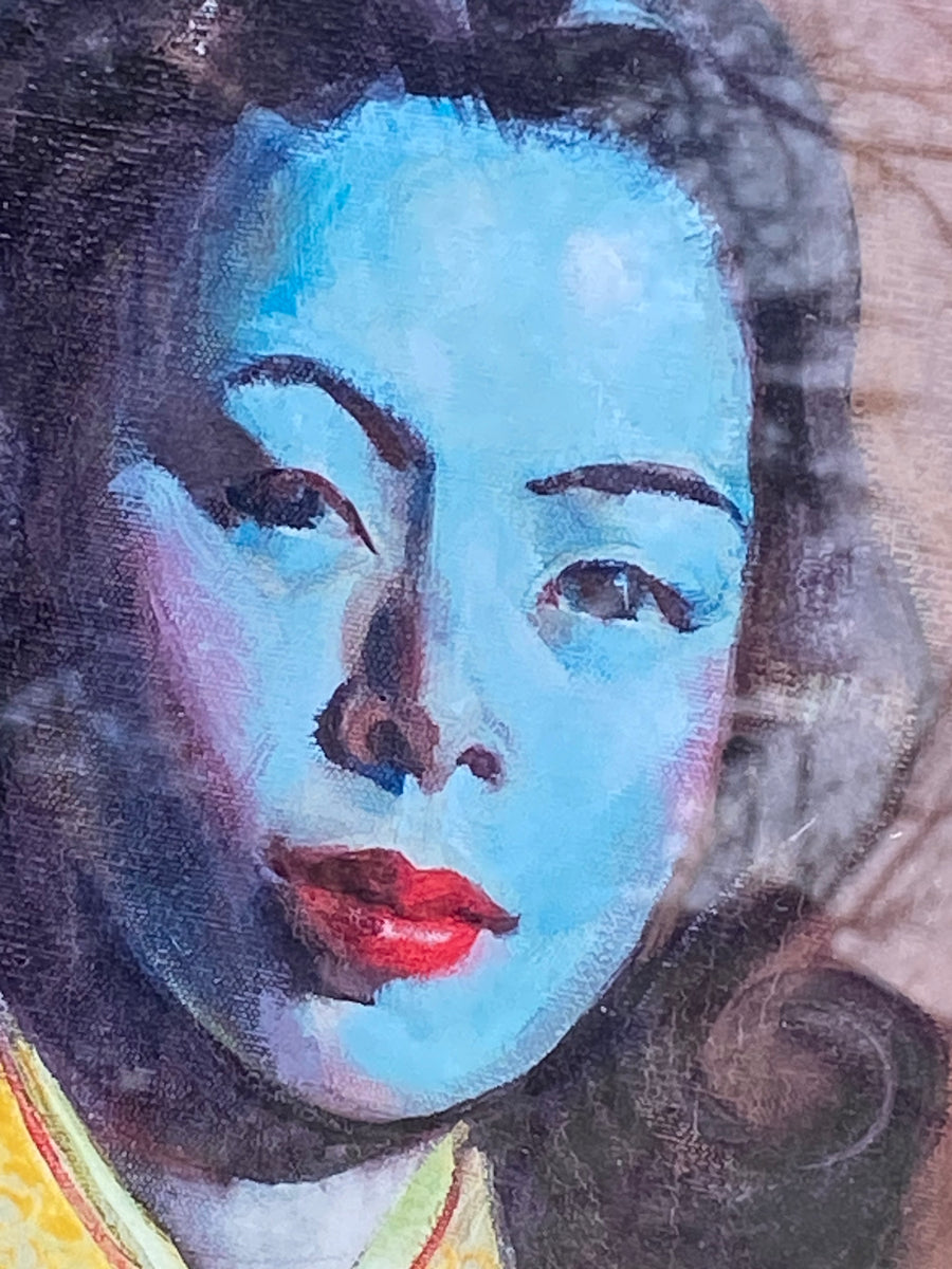 Framed original vintage print of ‘The Fan’ by Cecil Beall – windsorvintage