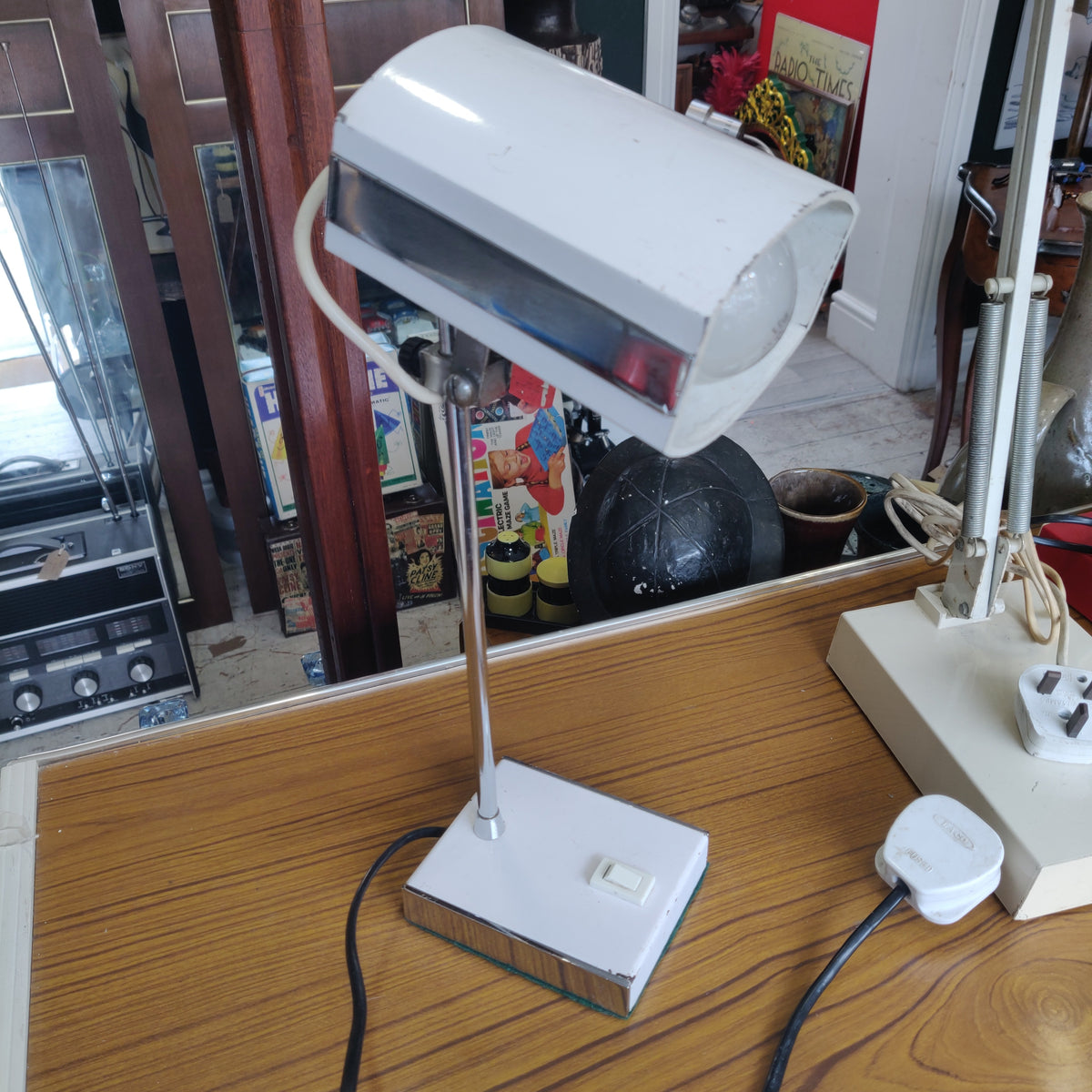 Vintage 1970s Prova Adjustable White & Chrome Metal Lamp – Italian Mid ...