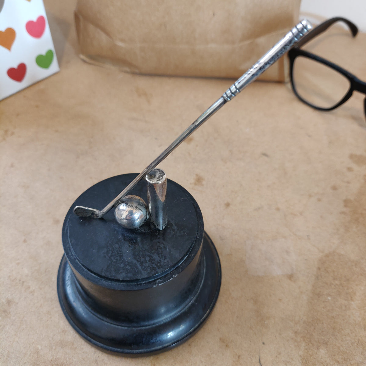 Vintage Polo Trophy – Chrome Ball & Stick on Black Bakelite Base (16cm ...